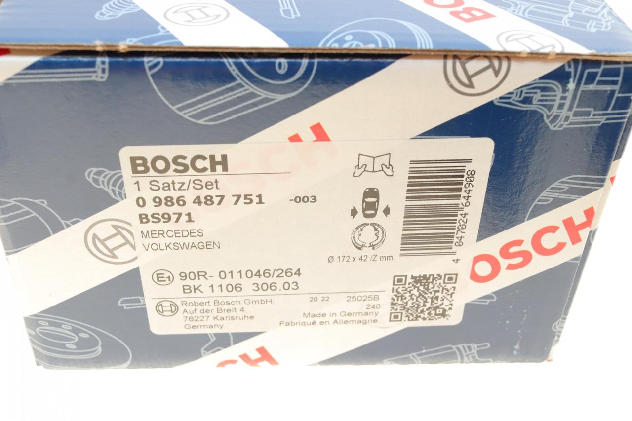 Колодки Ручника MB Sprinter 509-519 06- (172x42) Код 0 986 487 751 — в ...