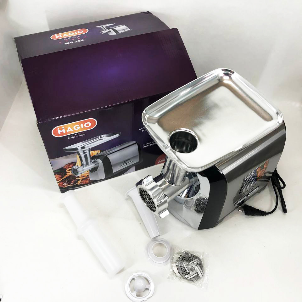 Купить Мясорубка с металлическим редуктором Magio MG-269, Мясорубка для мяса, Электромясорубка ...