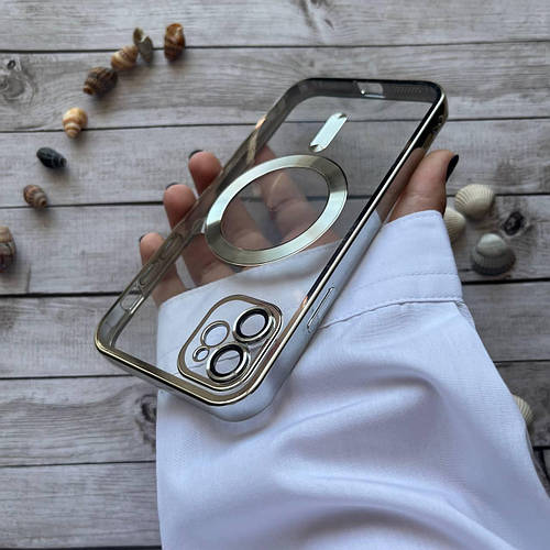 Чохол MagSafe на iPhone 11 / Силіконовий для Айфон 11 Silver Metallic ...