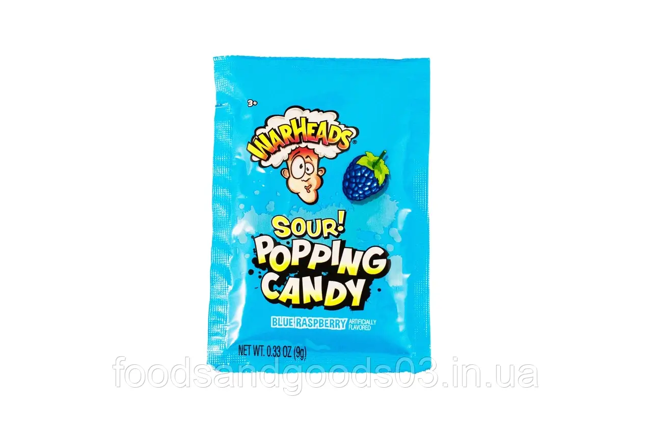 Купить Драже стригливе Warheads Blue Raspberry Sour Popping Candy 9 ...