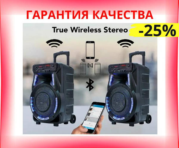 Купить Громкая блютуз колонка чемодан оригинал с флешкой автономная ...