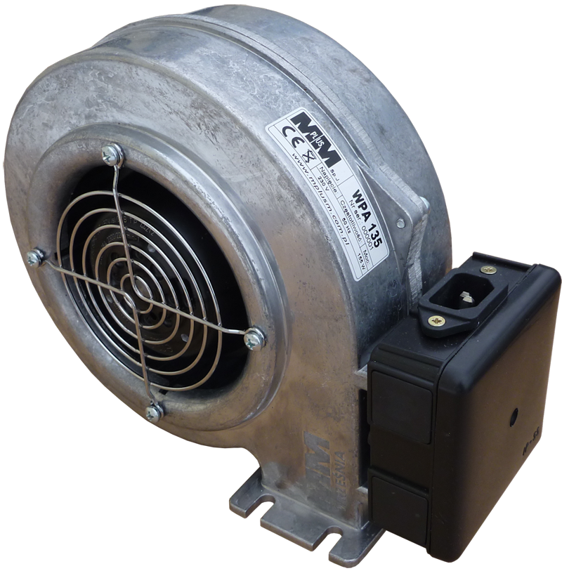 WPA-135 Вентилятор для котла с гравитационной заслонкой двигатель S&P ...
