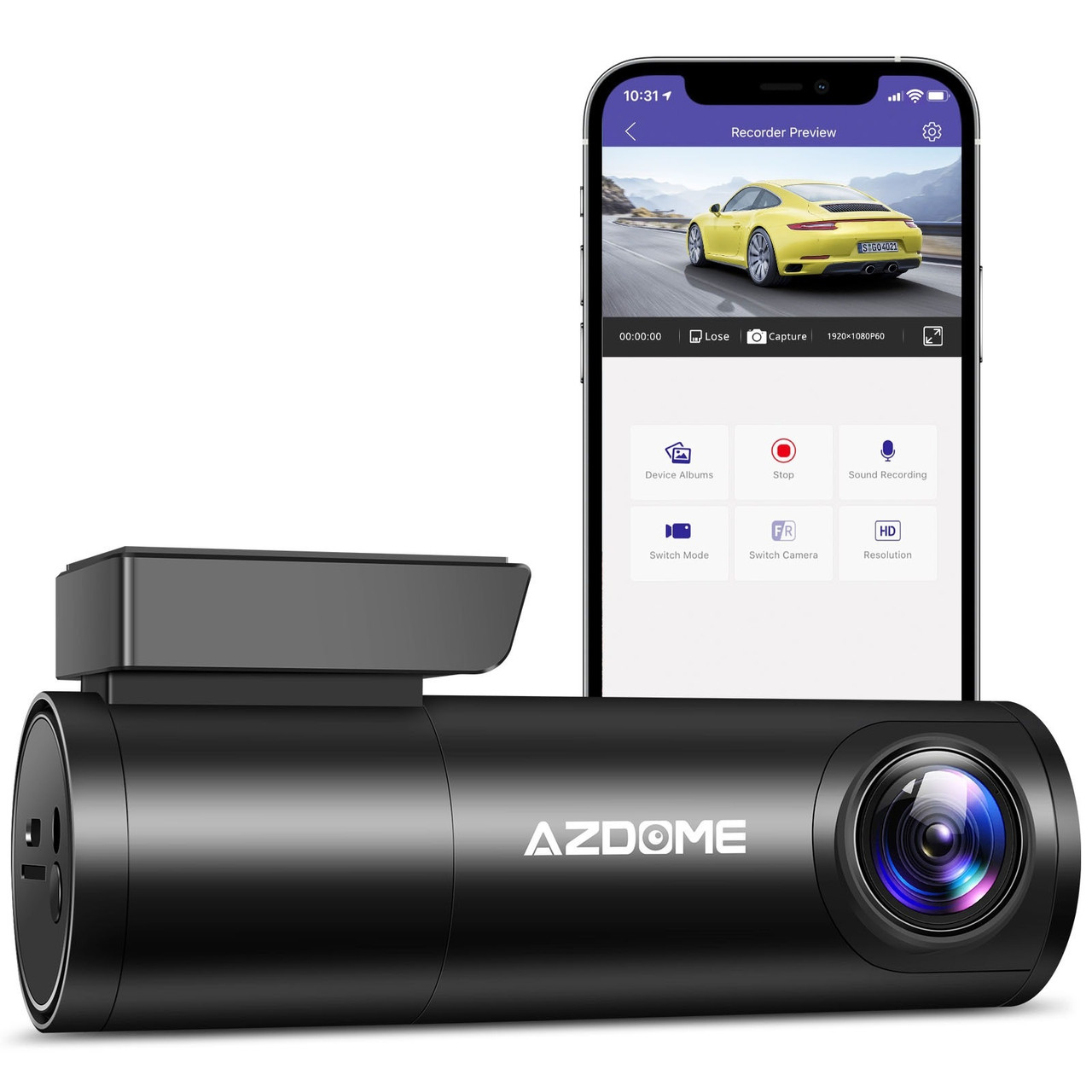 Смарт-відеореєстратор Azdone M300 з WI-FI 1080P FHD з голосовим ...