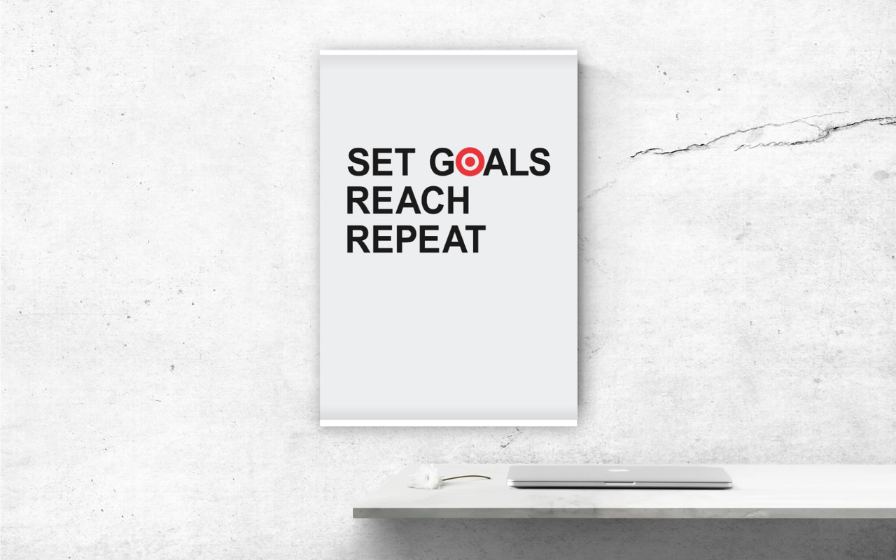 Постер "Set Goals Reach Repeat" (ID#1913447683), цена: 440 ₴, купити на ...
