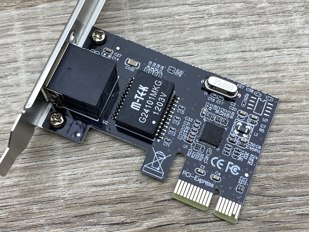 Сетевая карта Ethernet LAN PCIe x1 1000M (Gigabit) TRY (RTL8111E) новая ...