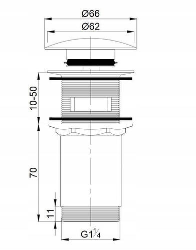 Купить Донный клапан Omnires click-clack bronze (A706BR), цена 960 ...