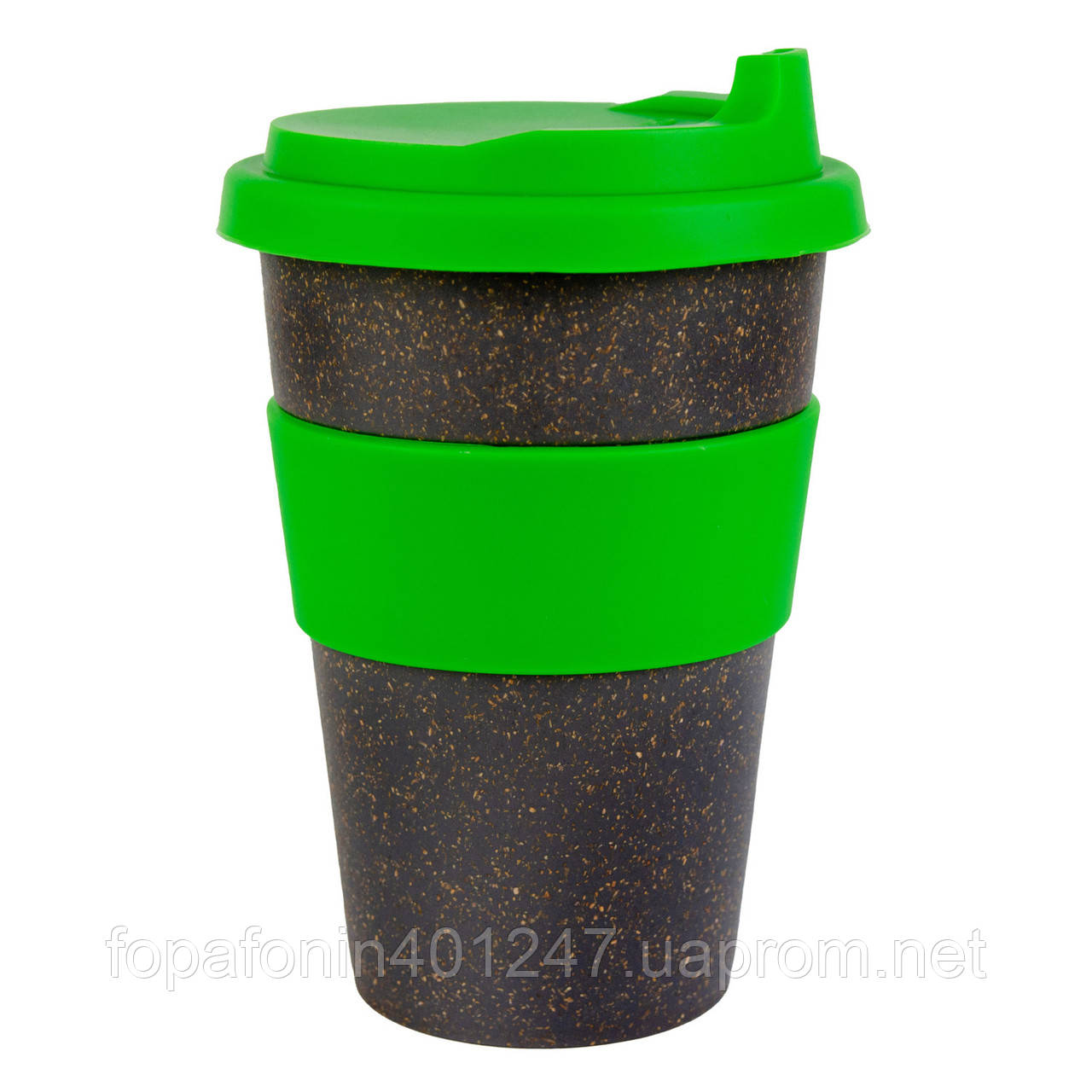 Эко чашка из бамбука серая 450 мл зеленый (ID#1913983491), цена: 150 ...