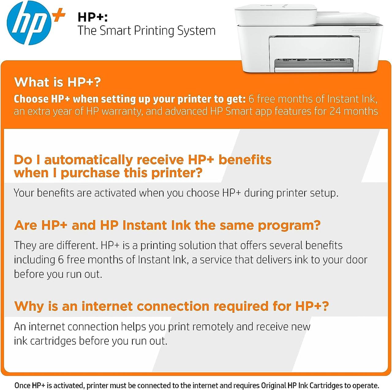 Купити Бездротовий кольоровий принтер HP DeskJet 4155e «все в одному» з ...