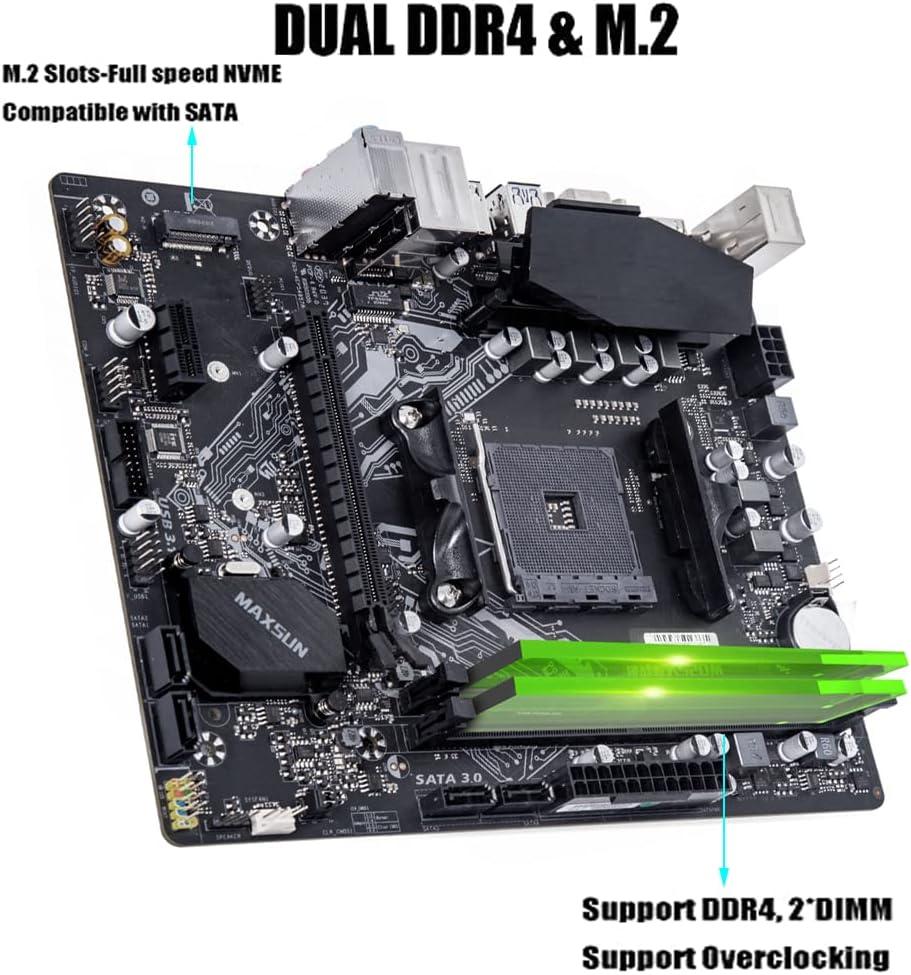 Купить MAXSUN A520 M-ATX Motherboard AMD AM4 Zen 3, DDR4, PCIe3.0 x16 ...