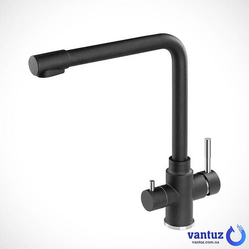 Купить Смеситель для кухни с фильтром GRANADO Badalona LUX Black Shine ...