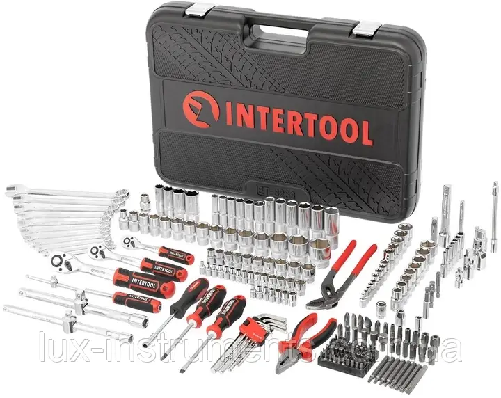 Набір інструментів 1/2" & 3/8" & 1/4", 233 од., Cr-V STORM INTERTOOL ET ...