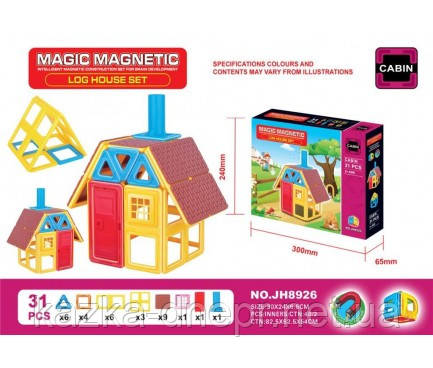 Конструктор магнітний MAGIC MAGNETIC JH8926 31дет.кор.30*6,5*24 (ID#1914997642), ціна: 756 ...