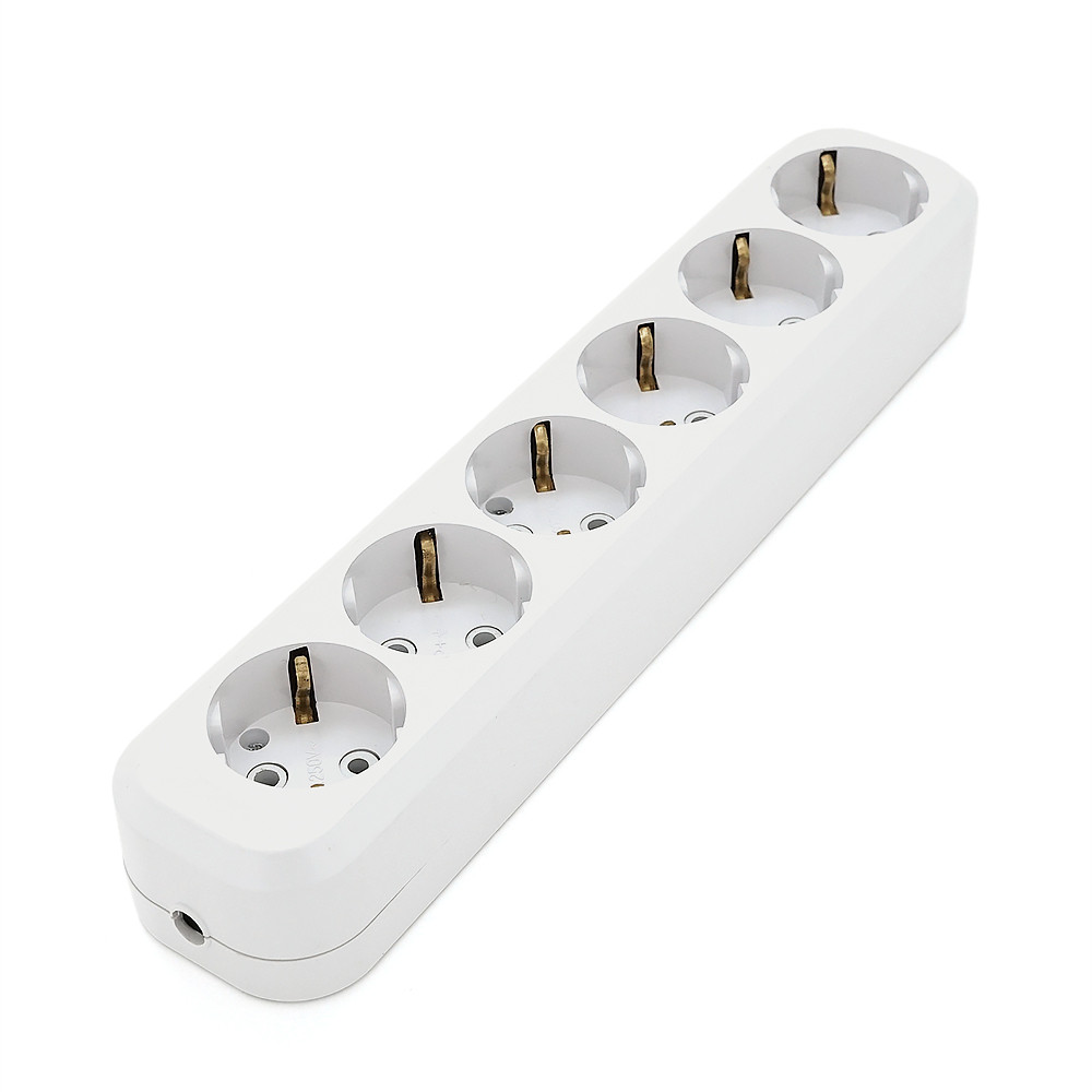 Купить Колодка для удлинителя 6 гнезд с заземлением 16A 250V , Q48 ...