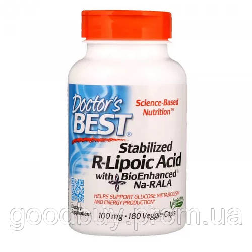 Купить Альфа-липоевая кислота Doctors Best Stabilized R-Lipoic Acid ...