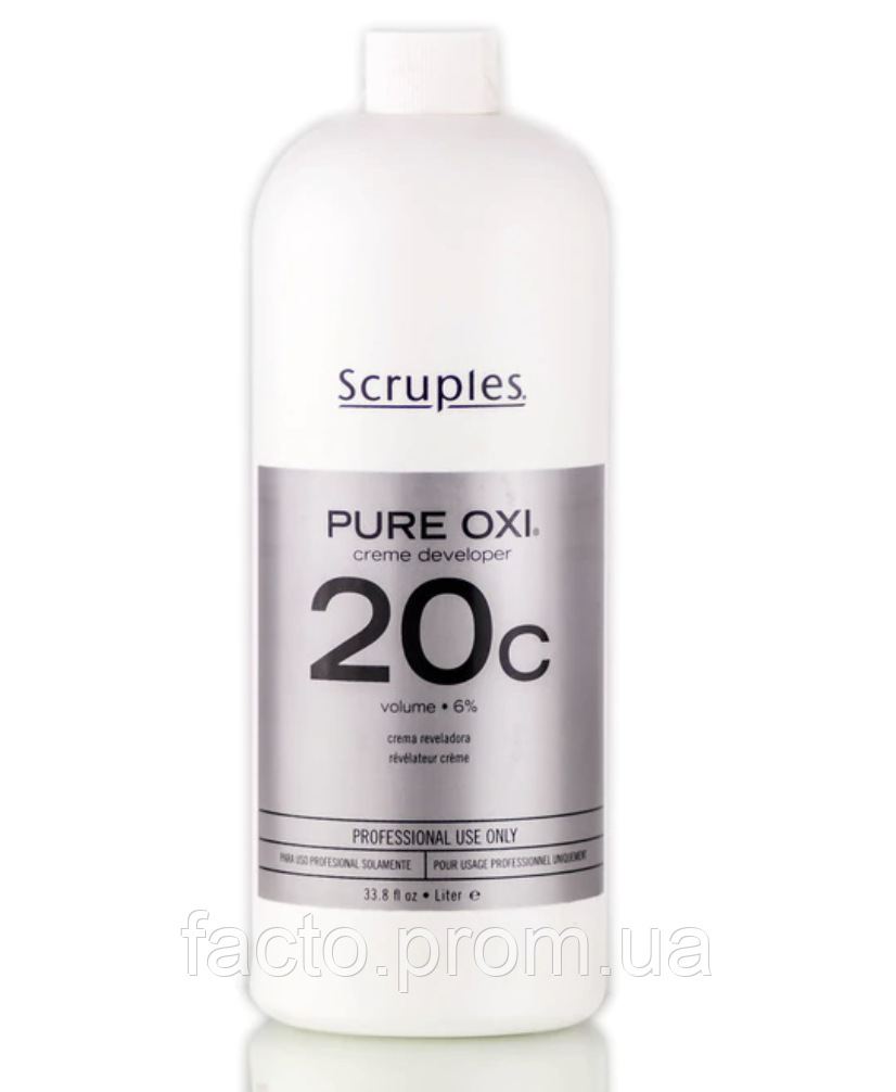 Купити Окисник Scruples 20 Vol PURE OXI 20 Volume Creme Developer 1L ...