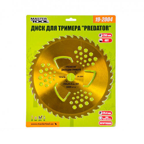 Купити Диск для тримера MasterTool 19-2004 Predator 40Т 255*25,4 мм, ціна 379 ₴ - Prom.ua (ID ...