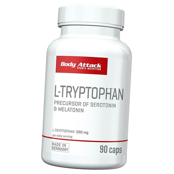 Купить Триптофан в капсулах, L-Tryptophan 500, Body Attack 90капс ...