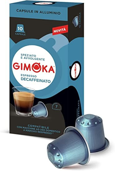 Кофе в капсулах без кофеина Gimoka Nespresso Decaffeinato Алюминий 10 ...