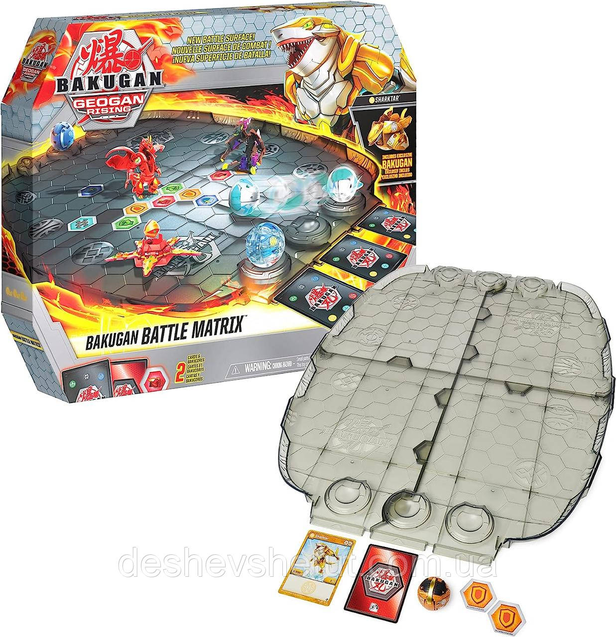 Bakugan Battle Matrix Deluxe Game Board with Exclusive Gold Sharktar ...