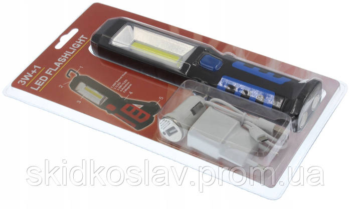 Купить Светодиодный фонарь на магните с крючком и подвижным корпусом ...