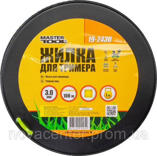 Купить Леска для триммера MASTERTOOL 3.00 мм 108 м 1 кг квадрат 19-2430 NC, код: 7235533, цена ...