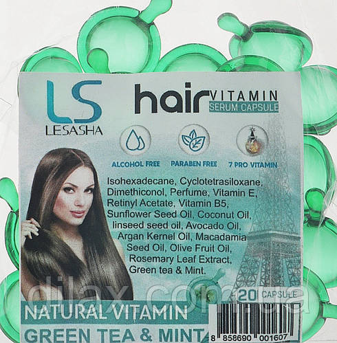 Купить Тайские капсулы для волос с зеленым чаем и мятой - Lesasha Hair ...