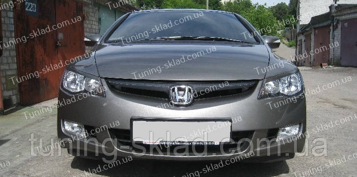 Купити Вії Хонда Цивік 4Д (накладки на передні фари Honda Civic 4D ...