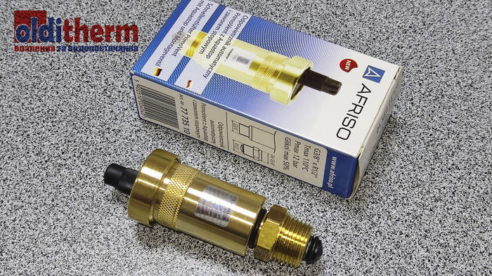 Автоматический воздухоотводчик AFRISO PrimoVent G3/8" с системой Aquastop, и монтажным клапаном ...