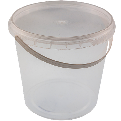 Відро пластикове 1L (прозоре з кришкою), ціна: 8.13 ₴, купити на Prom.ua