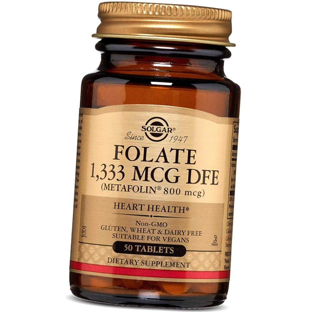 Фолиевая кислота Солгар Solgar Folate 1333 mcg DFE (Folic Acid 800 mcg ...