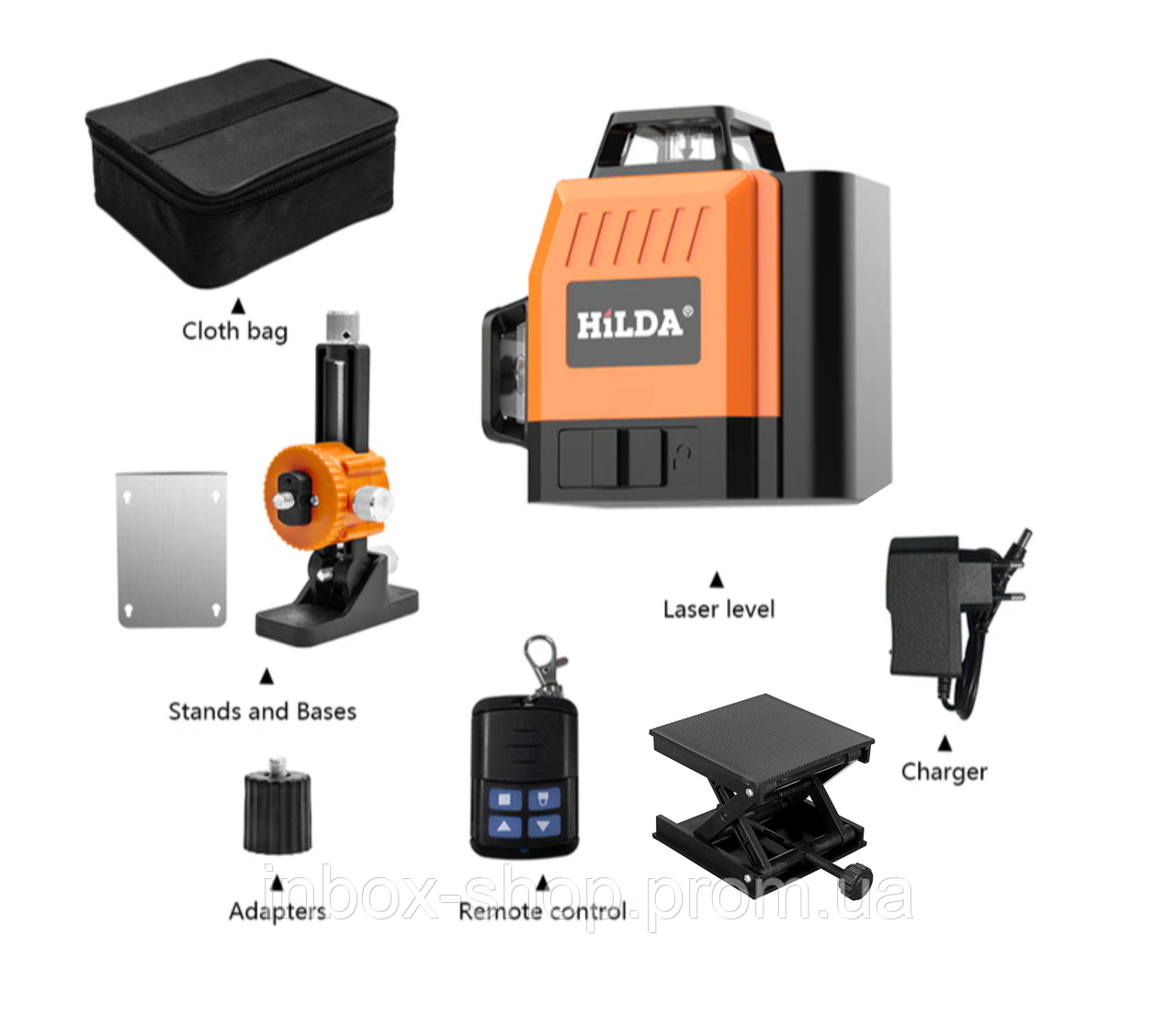 Новинка 2023! Мини Лазерный Уровень Hilda 4D 16 Лучей Зеленые Линии — в ...