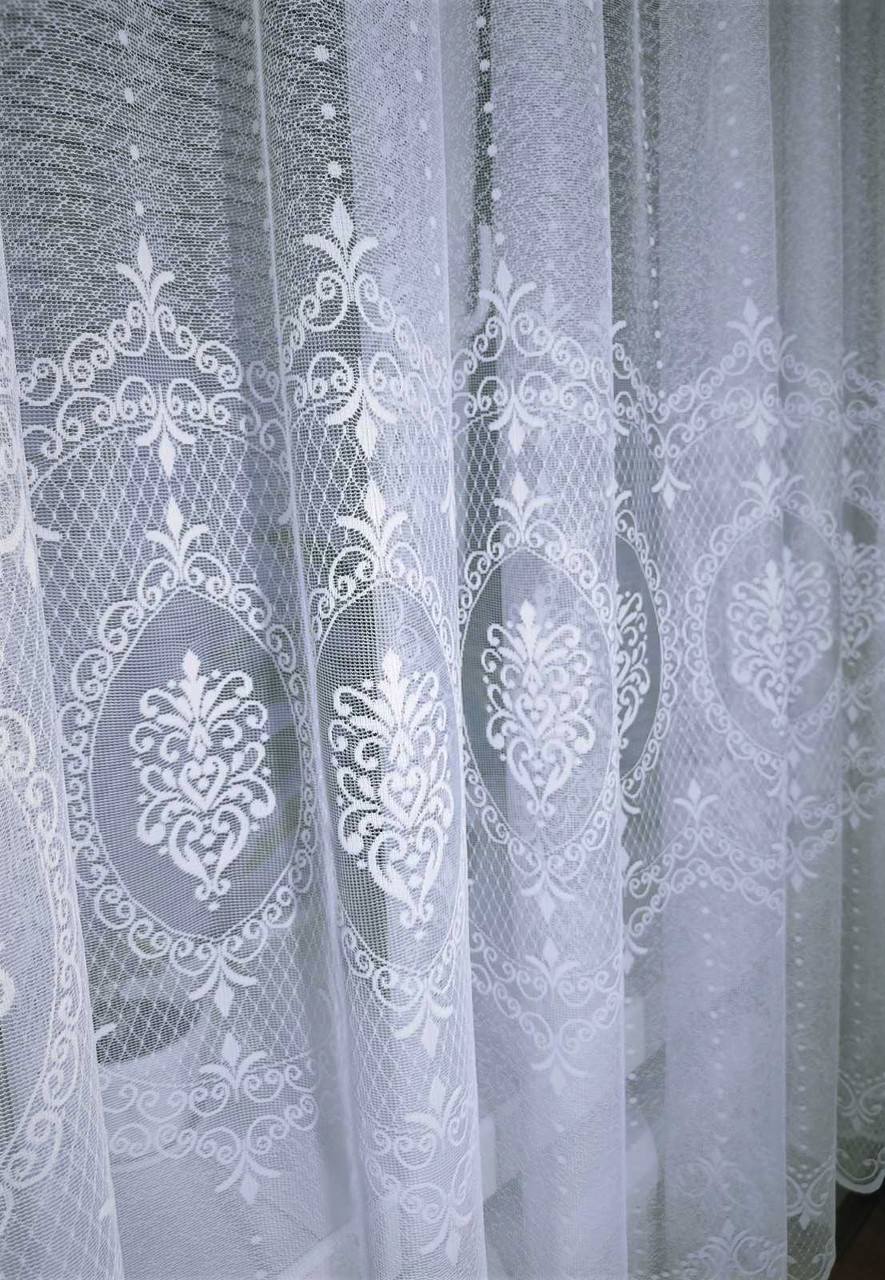 Белоснежная гардина с роскошным узором, высотой 2 метра: продажа, цена ...
