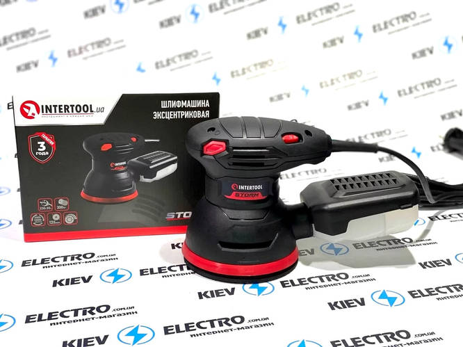 Ексцентричні шліфувальні машини, Шліфмашину для шпаклівки 300 Вт/ 125 мм INTERTOOL, UYT (ID ...