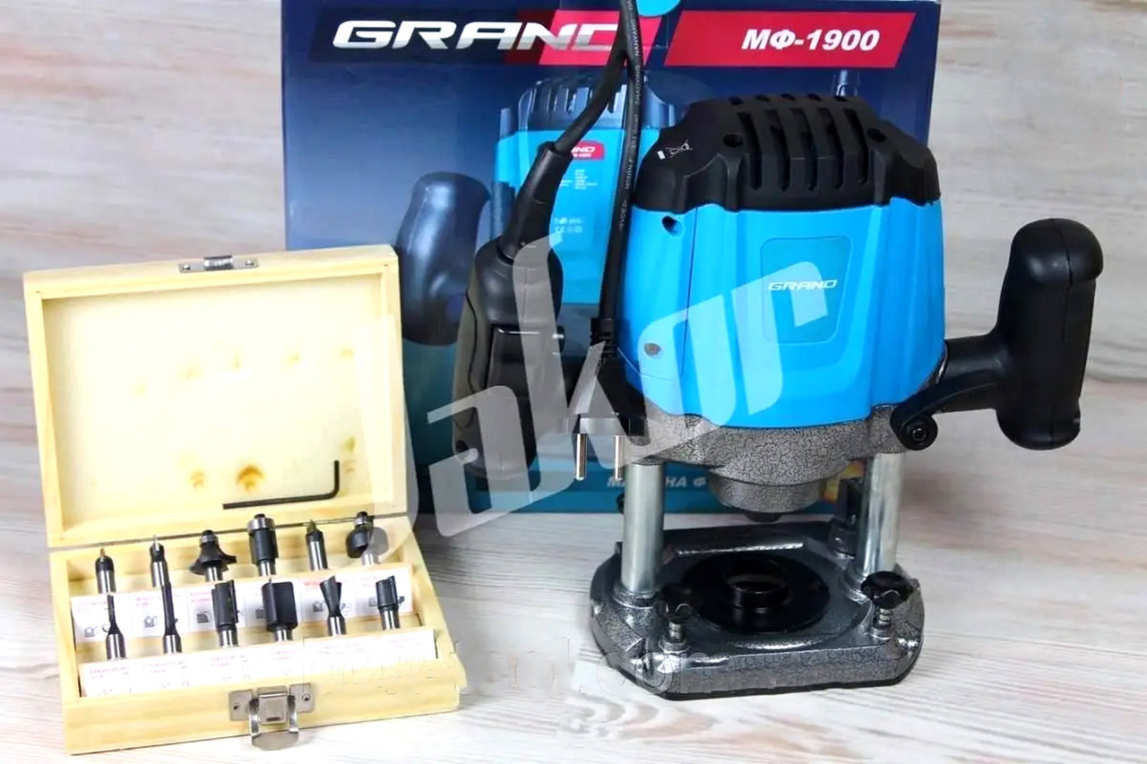 Купить Универсальный фрезер по дереву + набор фрез 12шт 1900W Grand ...