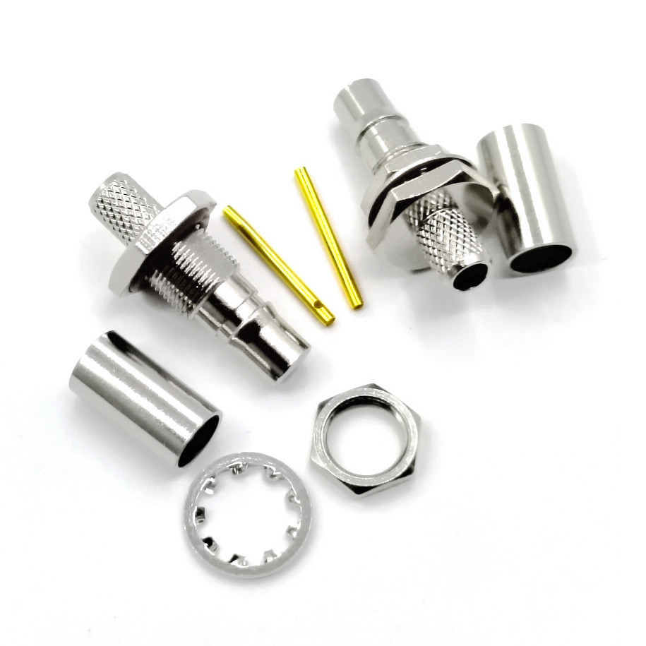 ВЧ роз'єм QMA Female (мама, гніздо) обтискний на кабель RG58 RG142 RG223 LMR 195 LMR200 SYV50-3 ...