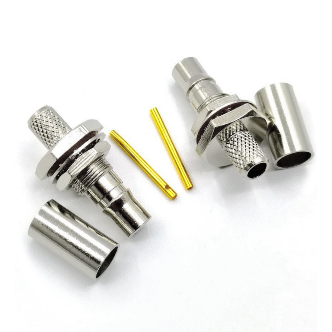 ВЧ роз'єм QMA Female (мама, гніздо) обтискний на кабель RG58 RG142 RG223 LMR 195 LMR200 SYV50-3 ...