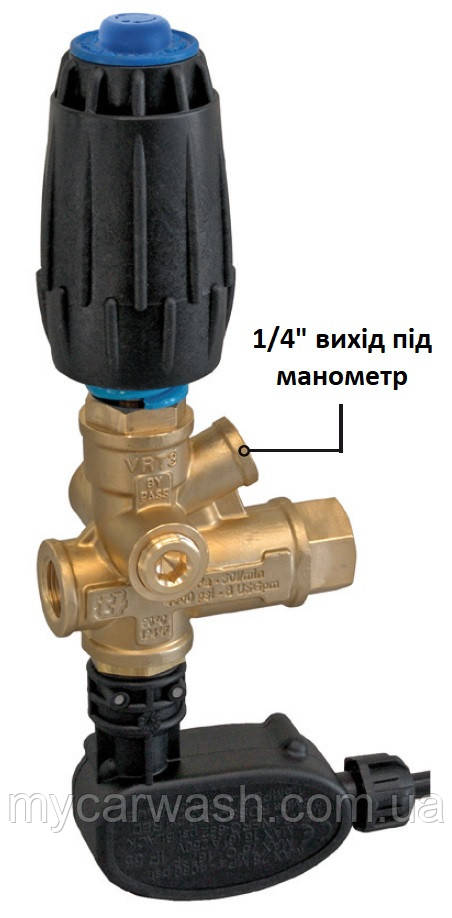 Байпас Tecomec VRT3-P 2xG3/8" F з мікровимикачем і виходом під манометр ...