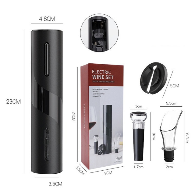 Купити Електричний штопор для вина Wine Set у комплекті з підставкою на акумуляторі