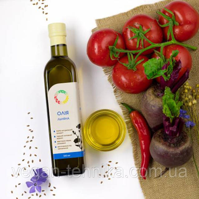 Льняное масло холодного отжима (сыродавленное) нерафинированное в ...