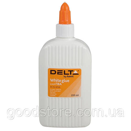 Купить Клей Delta by Axent White glue, PVA, 200 мл, cap dispenser (D7123), цена 65 ₴ — Prom.ua ...