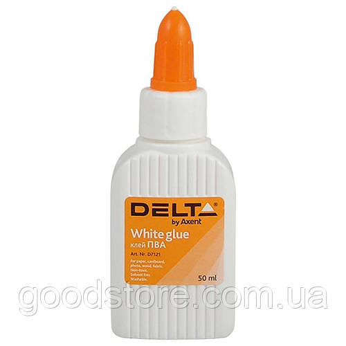 Купить Клей Delta by Axent White glue, PVA, 50 мл, cap dispenser (D7121), цена 26 ₴ — Prom.ua ...