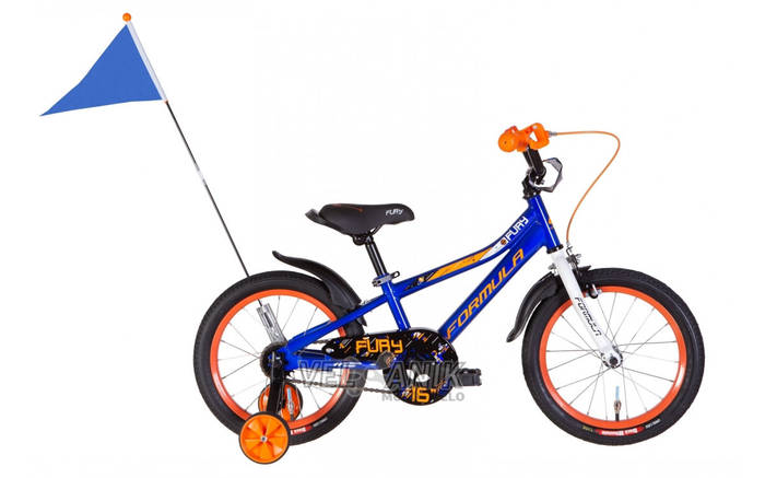 Велосипед 16" Formula FURY (рама 8,5") синій з помаранчевим (ID ...
