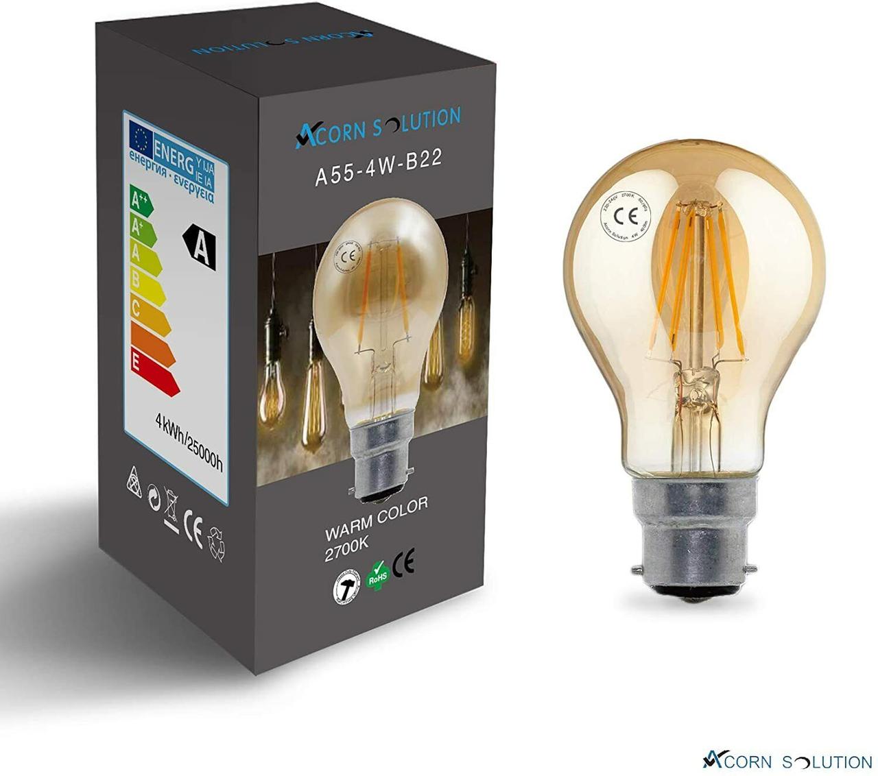 Купить Винтажная светодиодная лампа накаливания 4W Edison B22 ...