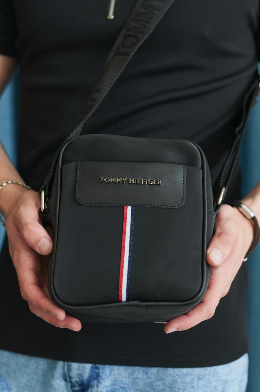 Барсетка мужская, черная Tommy Hilfiger, сумка / мессенджер томи ...