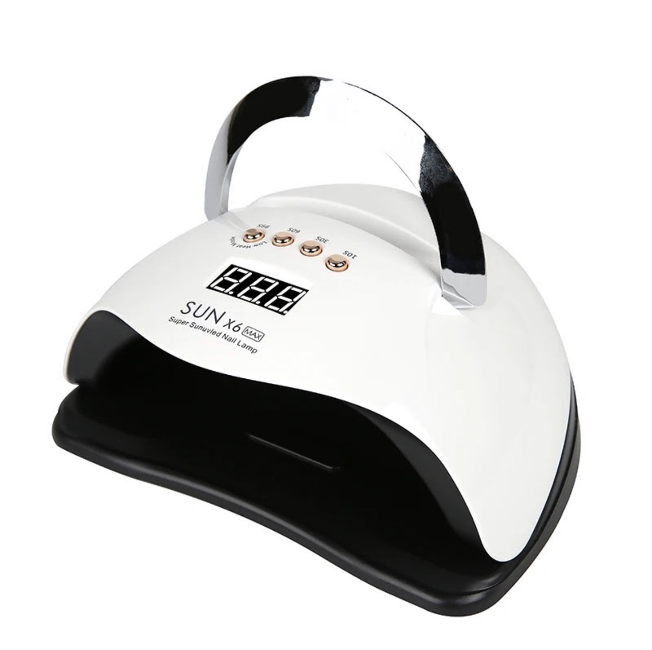 SUN X6 MAX на 220 Вт. - лампа для манікюру та педикюру (з таймером, дисплеєм та знімним дном ...