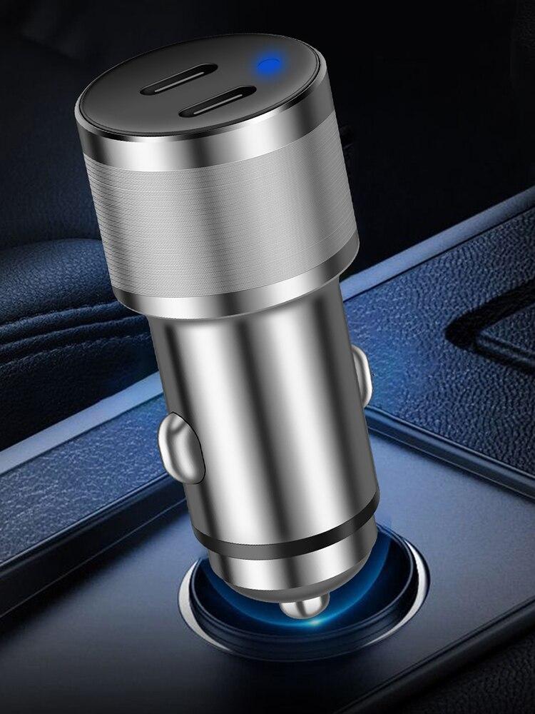Авто зарядка для телефона 60W, 2xUSB Type C, автозарядка в ...