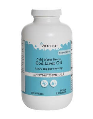 Купить Vitacost Cold Water Arctic Cod Liver Oil жир печени арктической ...