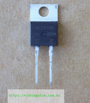 Диод 8E2TH06 (Замена для 8ETH06 , MUR860 , HFA08TB60 ) , TO220-2pin (ID ...