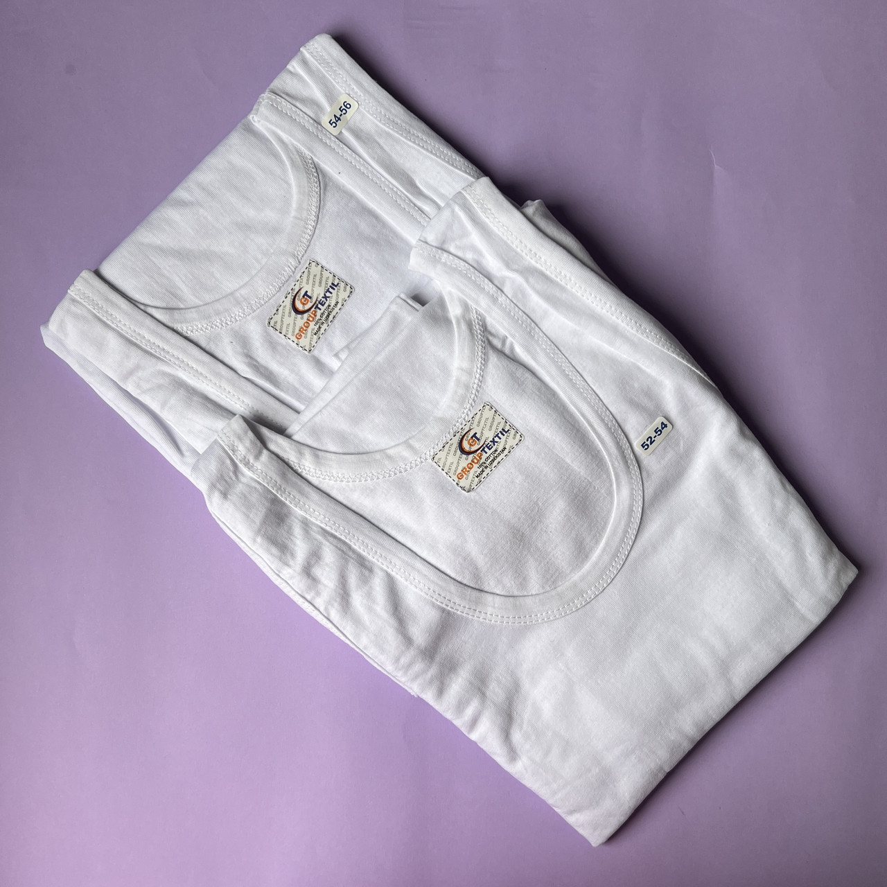 Мужская майка Group Textil 100% хлопок, Узбекистан, размер 3XL-4XL (52-54), белый (ID#1913074212 ...