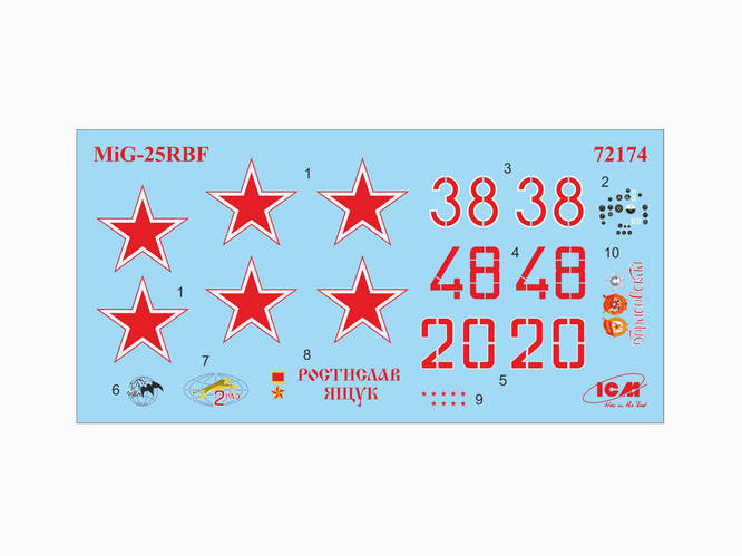 Сборная модель Разведывательный самолет МиГ-25РБФ (ICM 72174) 1:72 (ID ...